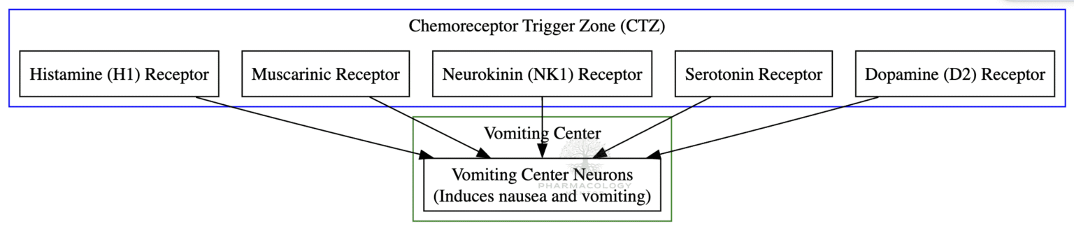 The Vomiting Center and CTZ | Pharmacology Mentor